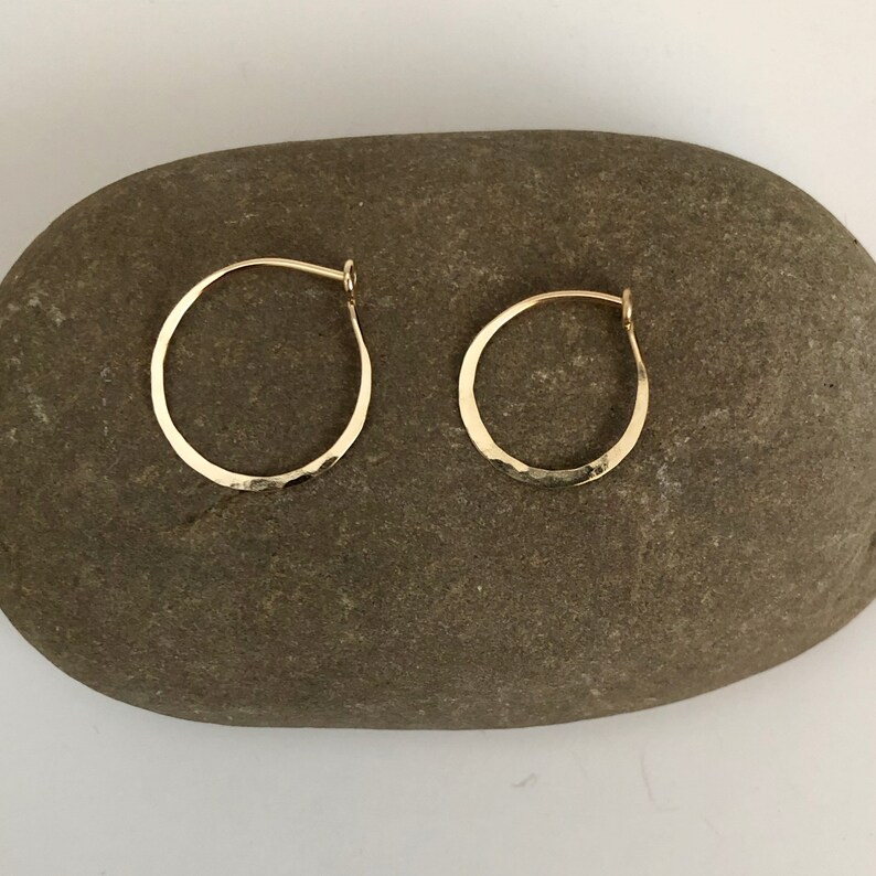 Gold Hoop Earrings Delicate Gold Hoops Small Gold Hoops 14k - Etsy
