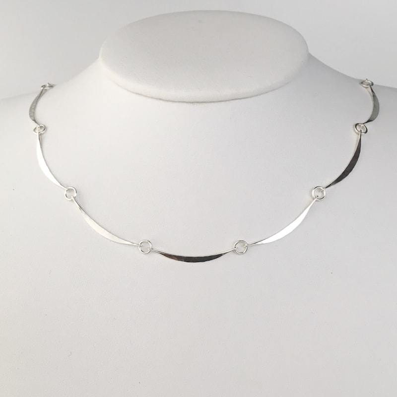 Scalloped Choker Silver - Etsy