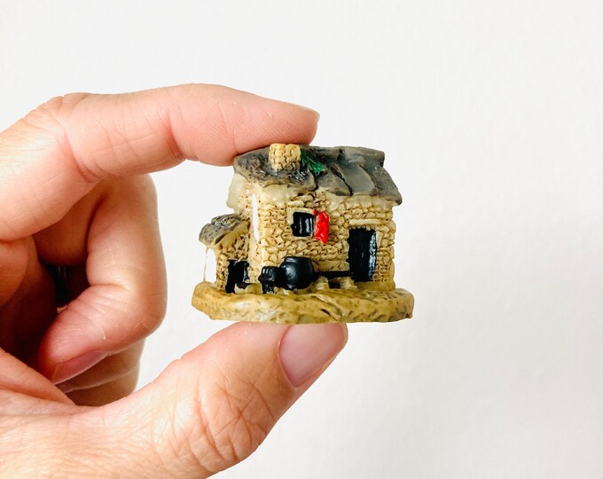 Miniature English Cottage Cobblestone Medieval Brick House European ...