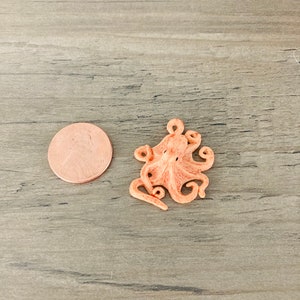 Miniature Octopus / Micro Mini Ocean Creature Rubbery Plastic Under Sea ...