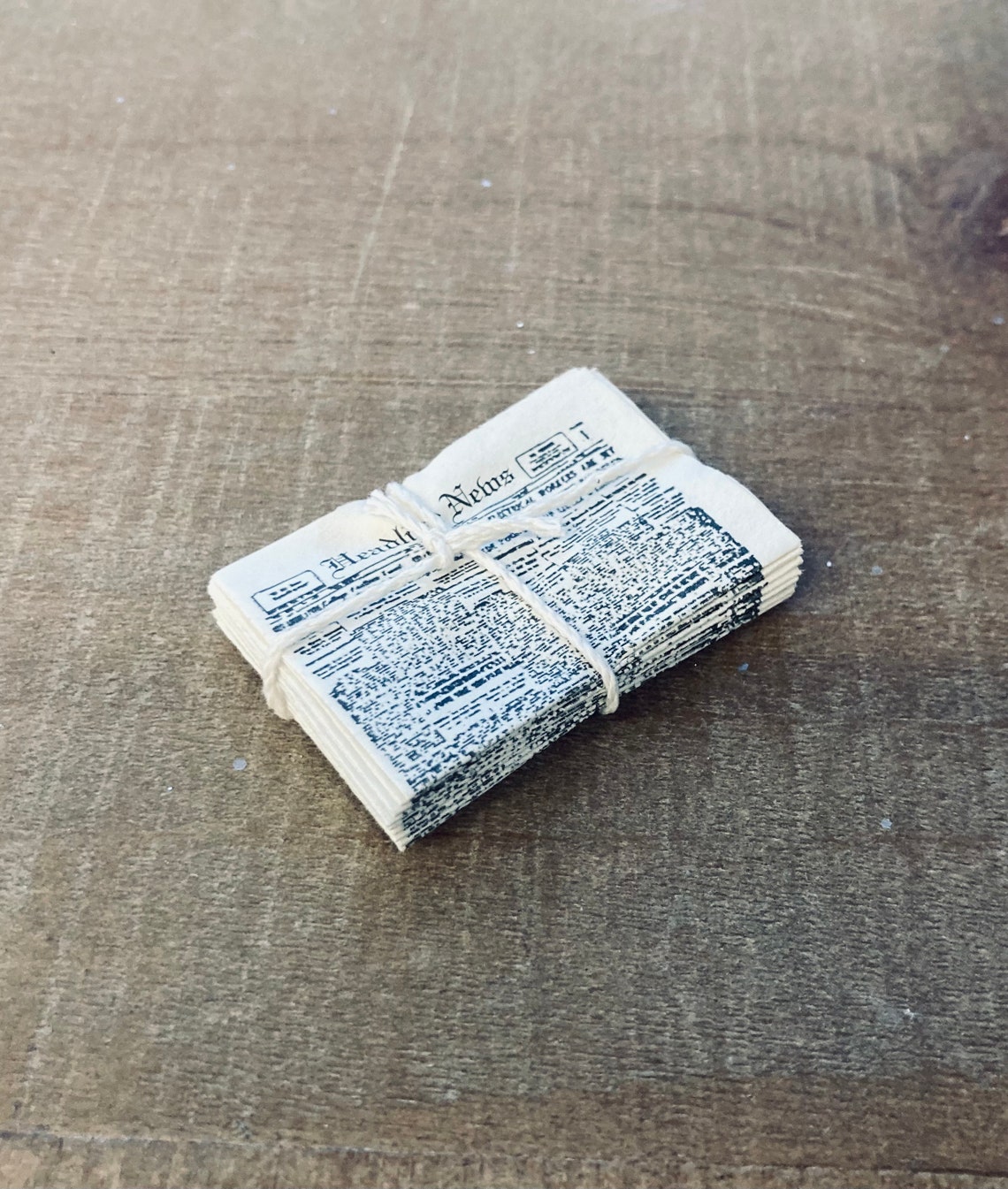 Miniature Vintage Newspaper / Scale 1:12 Mini Dollhouse Decor Porch ...