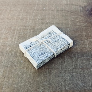 Miniature Vintage Newspaper / Scale 1:12 Mini Dollhouse Decor Porch ...