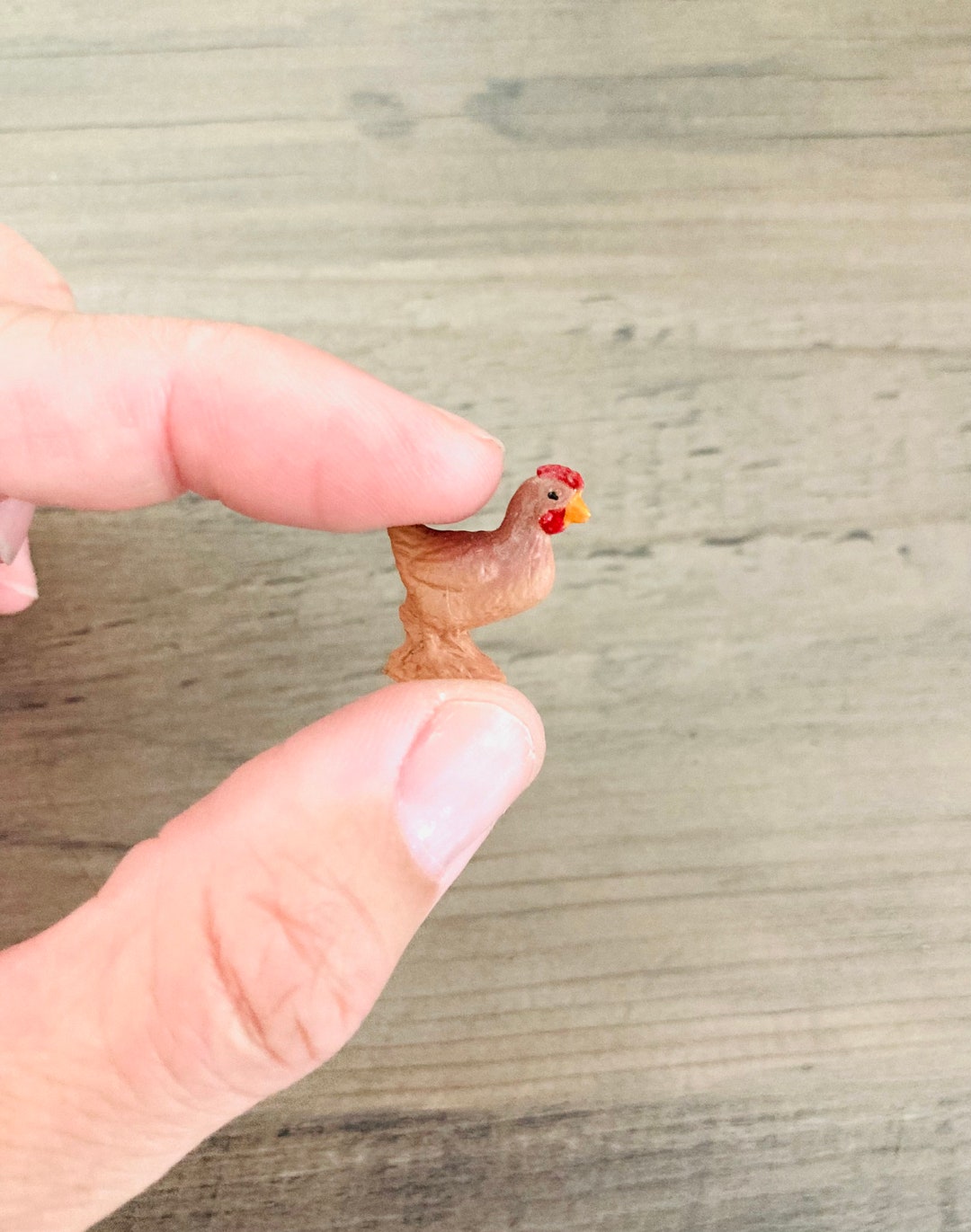 Miniature Farm Chicken / Tiny Micro Mini Brown Bantam Chicken Diorama ...