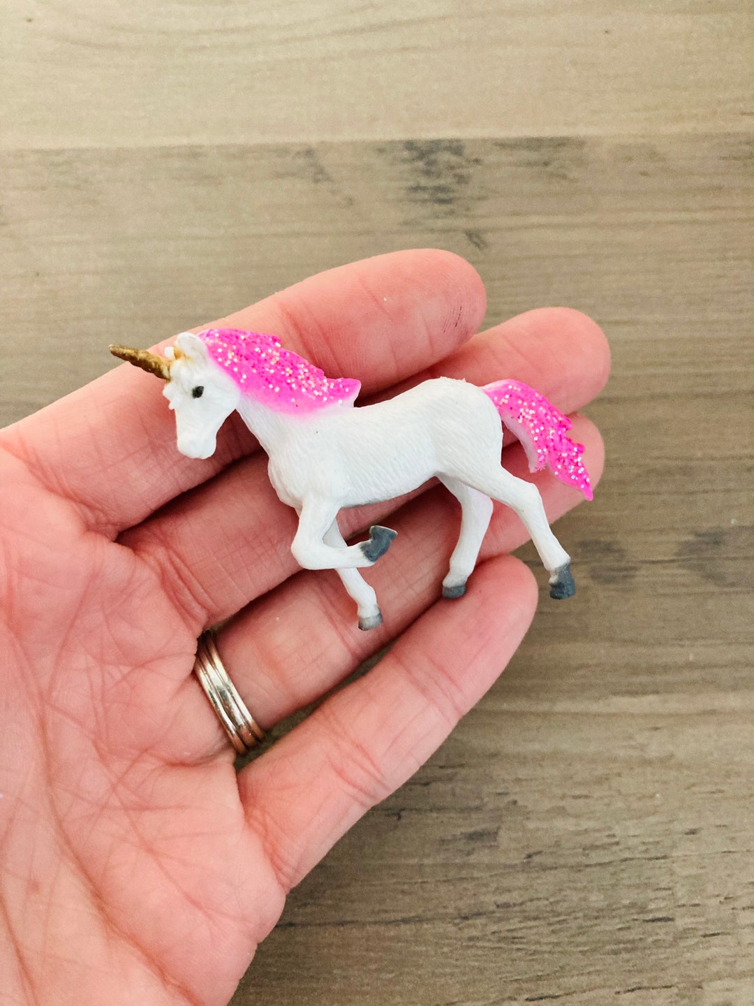 Miniature Unicorn Fairyland Mini Unicorn for Fairy Gardens Plastic Semi ...