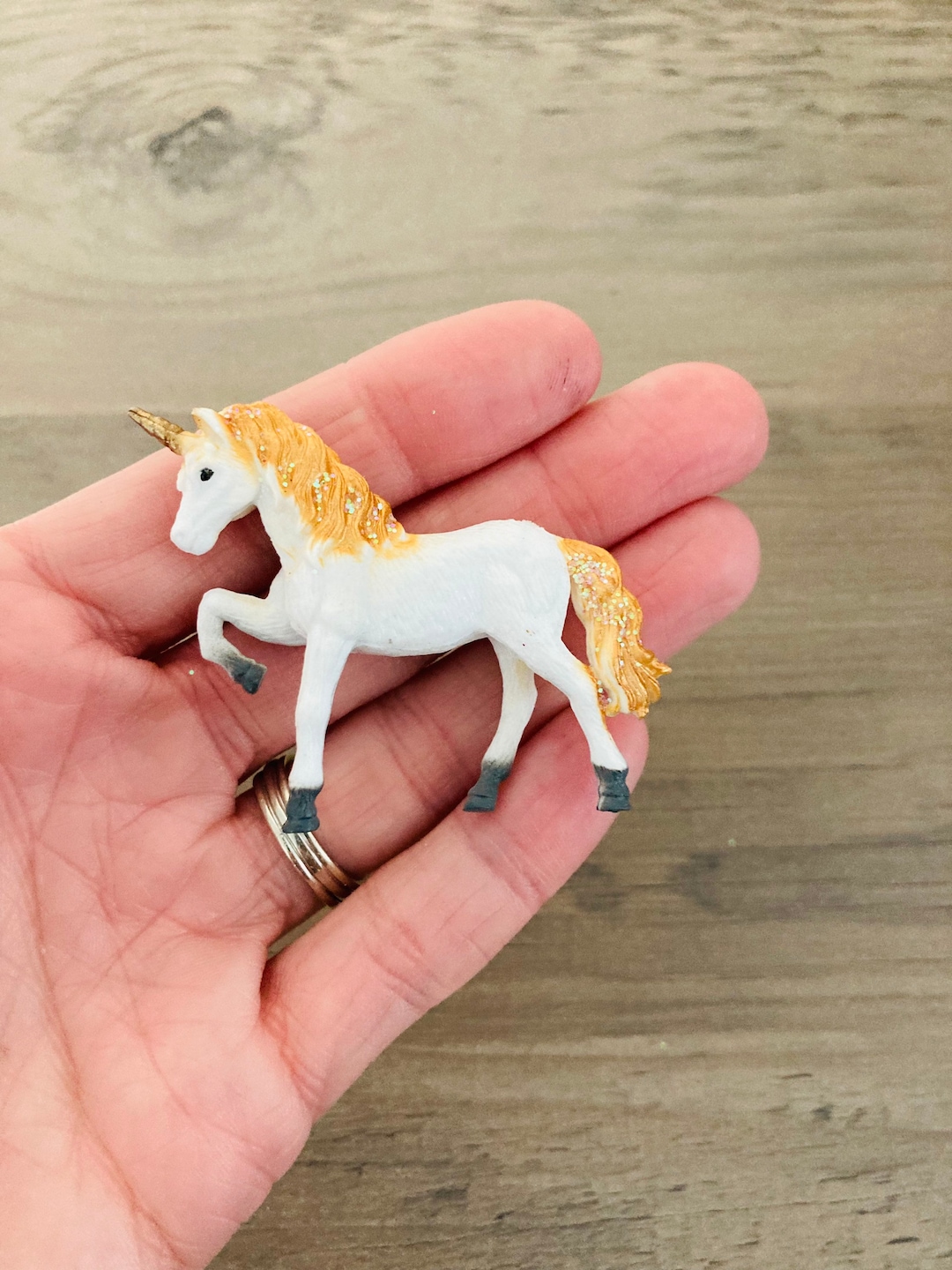 Miniature Unicorn Fairyland Mini Unicorn for Fairy Gardens Plastic Semi ...