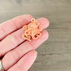 Miniature Octopus / Micro Mini Ocean Creature Rubbery Plastic Under Sea ...