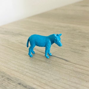 Miniature Blue Donkey Democrat Political USA Election Micro Mini ...