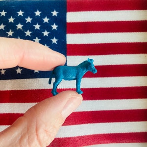 Miniature Blue Donkey Democrat Political USA Election Micro Mini ...