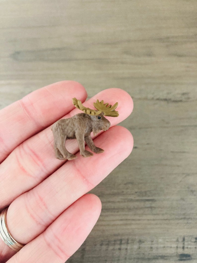 Miniature Mountain Moose / Micro Mini Forest Animal Crafting - Etsy