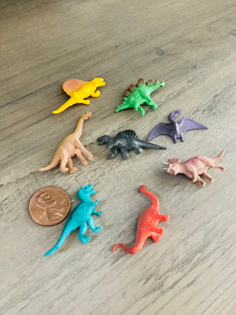 8pc Miniature Dinosaurs / Micro Mini Dinos Crafting Terrarium - Etsy