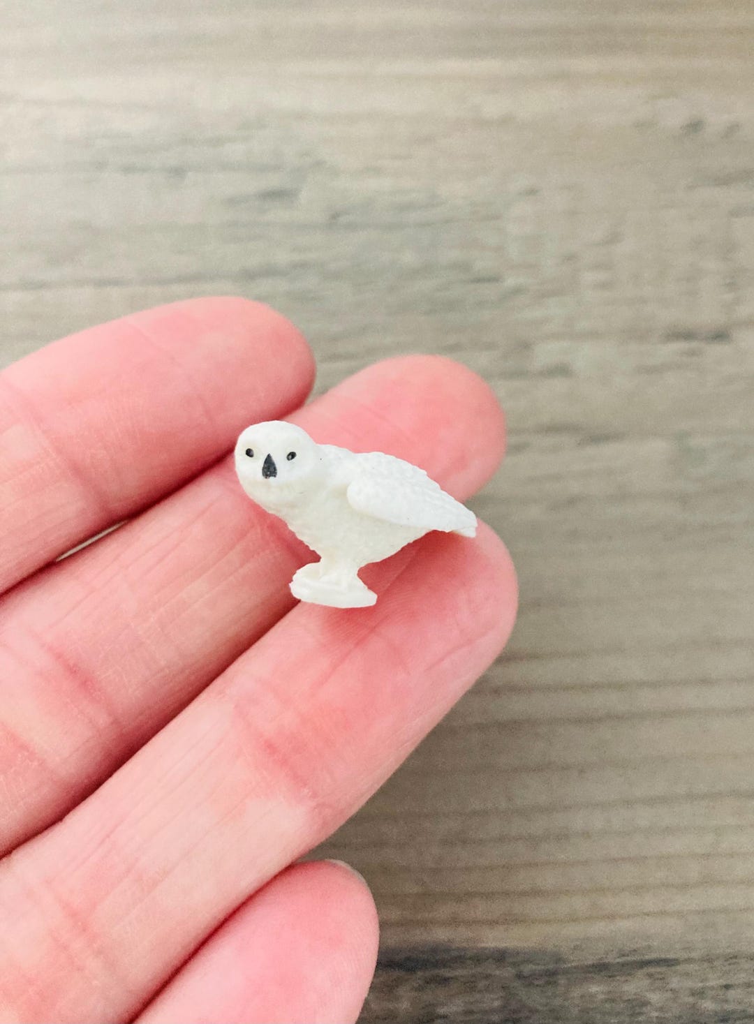 1pc Miniature White Owl / Micro Mini Nocturnal Bird Crafting Diorama ...