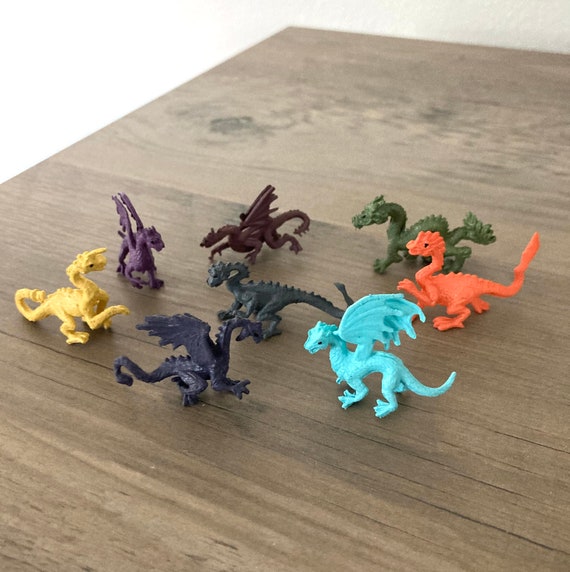 8pc Miniature Dragons / Tiny Micro Mini Rubbery Terrarium | Etsy