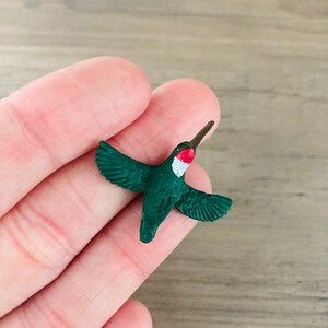 Miniature Hummingbird Crafting Micro Mini Green Garden Bird Tiny Avian ...