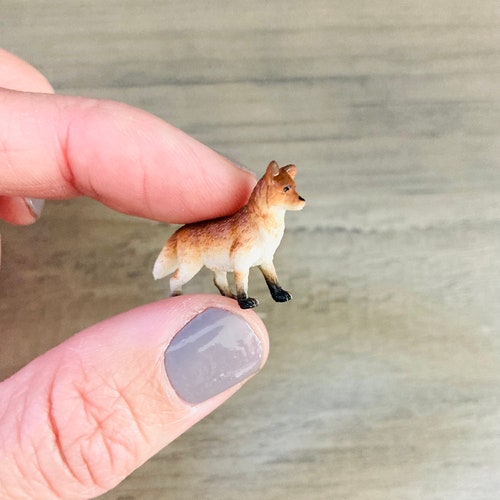 Miniature Red Fox Crafting Diorama Terrarium Forest Miniature - Etsy