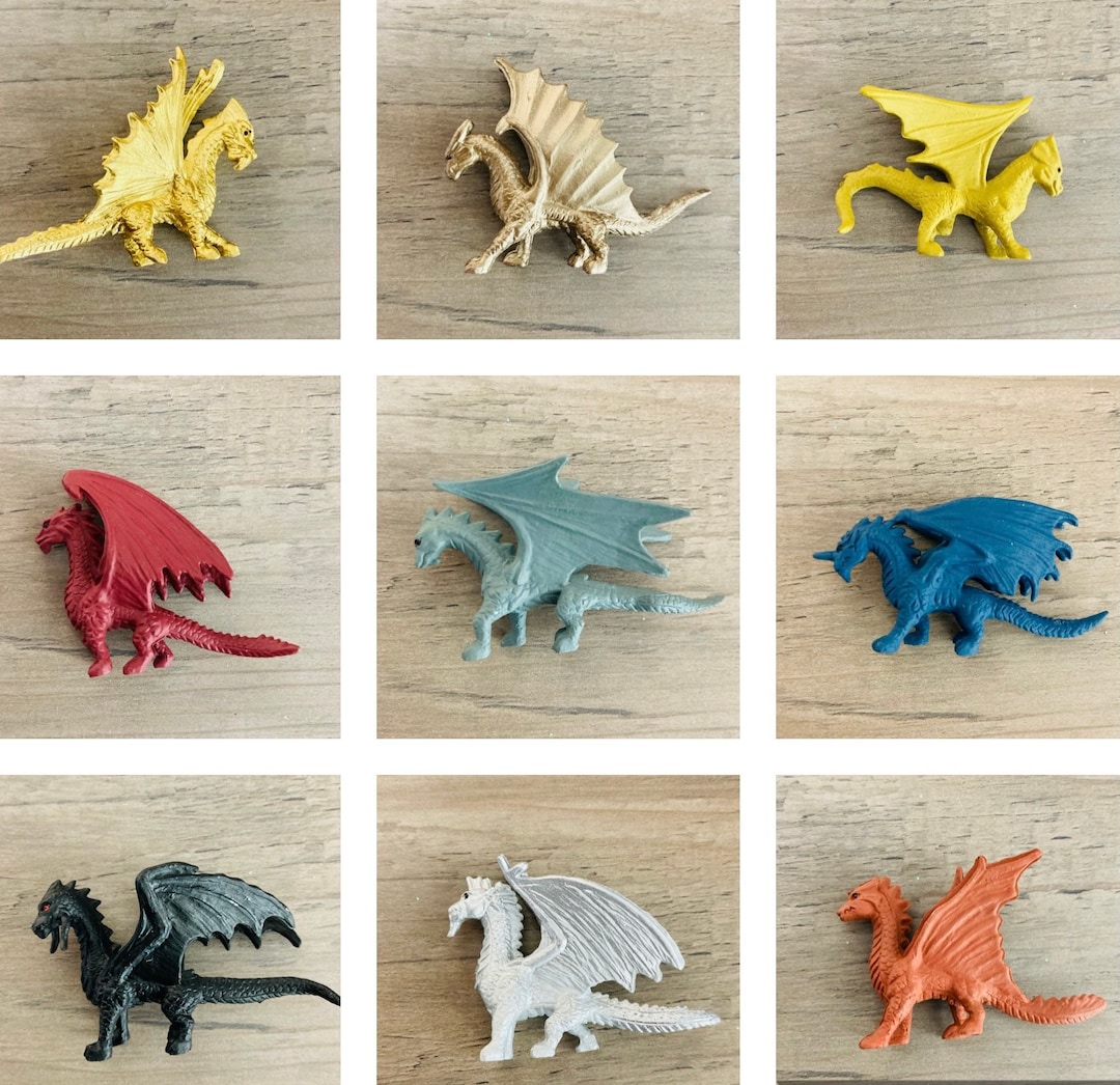 Miniature Mediaevil Dragon / Rubbery Flexible Dragons Micro Mini ...