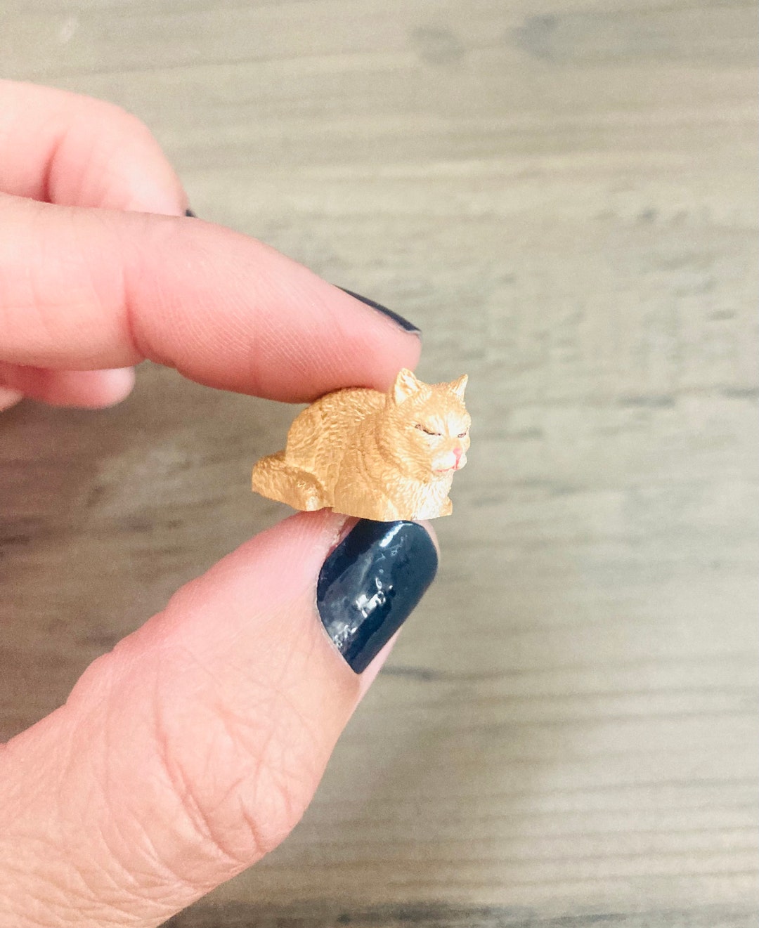 Miniature Dollhouse Sleeping Cat / Micro Mini Kitty Cat Doll House ...