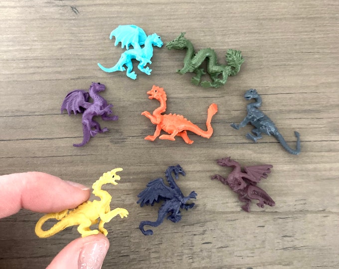 8pc Miniature Dragons / Tiny Micro Mini Rubbery Terrarium - Etsy