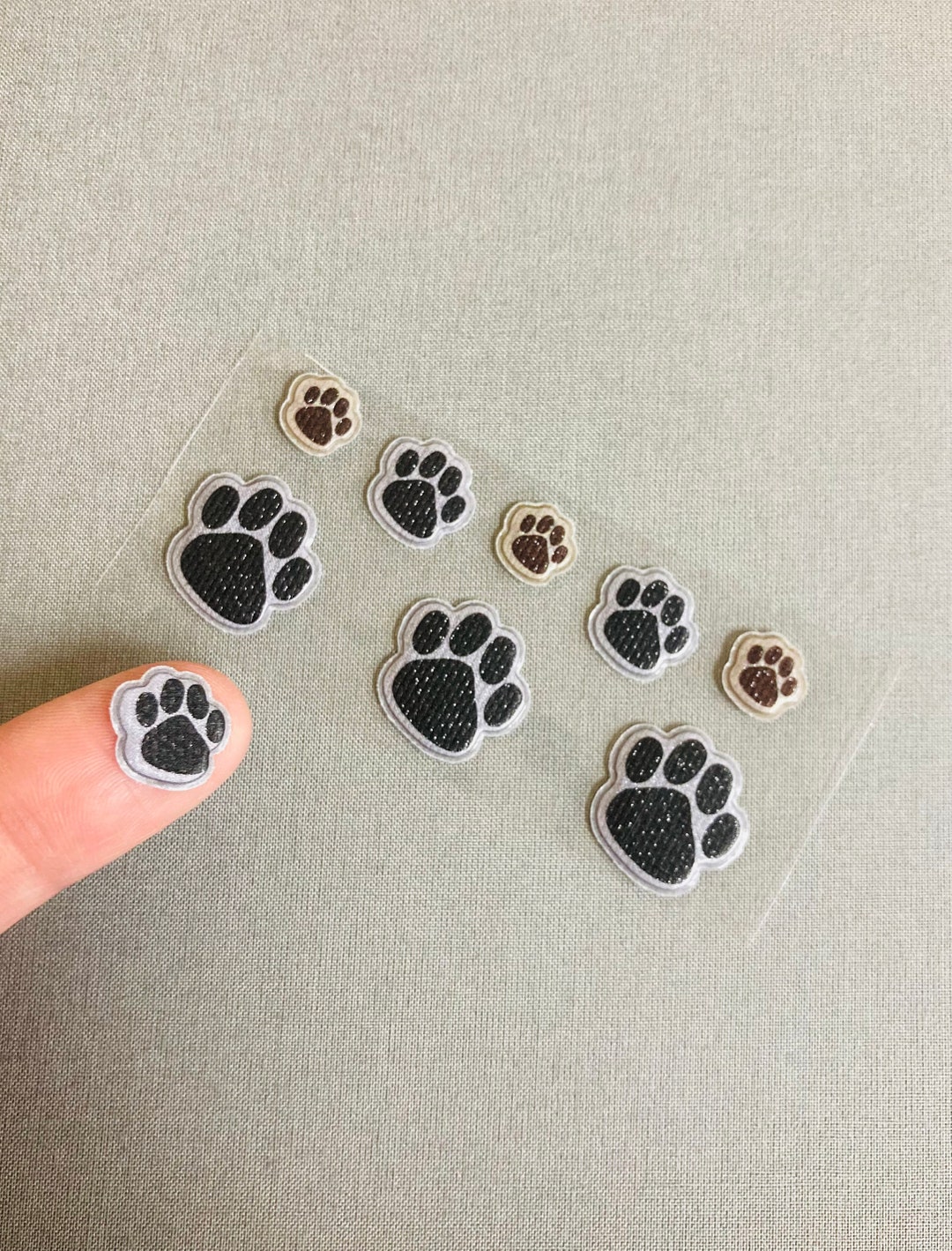 8pc Dog Paw Print Stickers / Miniature Animal Paws Crafting Art Nature ...