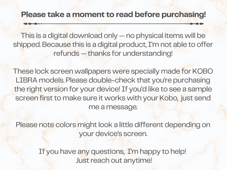 Personalized Book Lovers Lock Screens for Kobo Libra Colour | Made-to ...