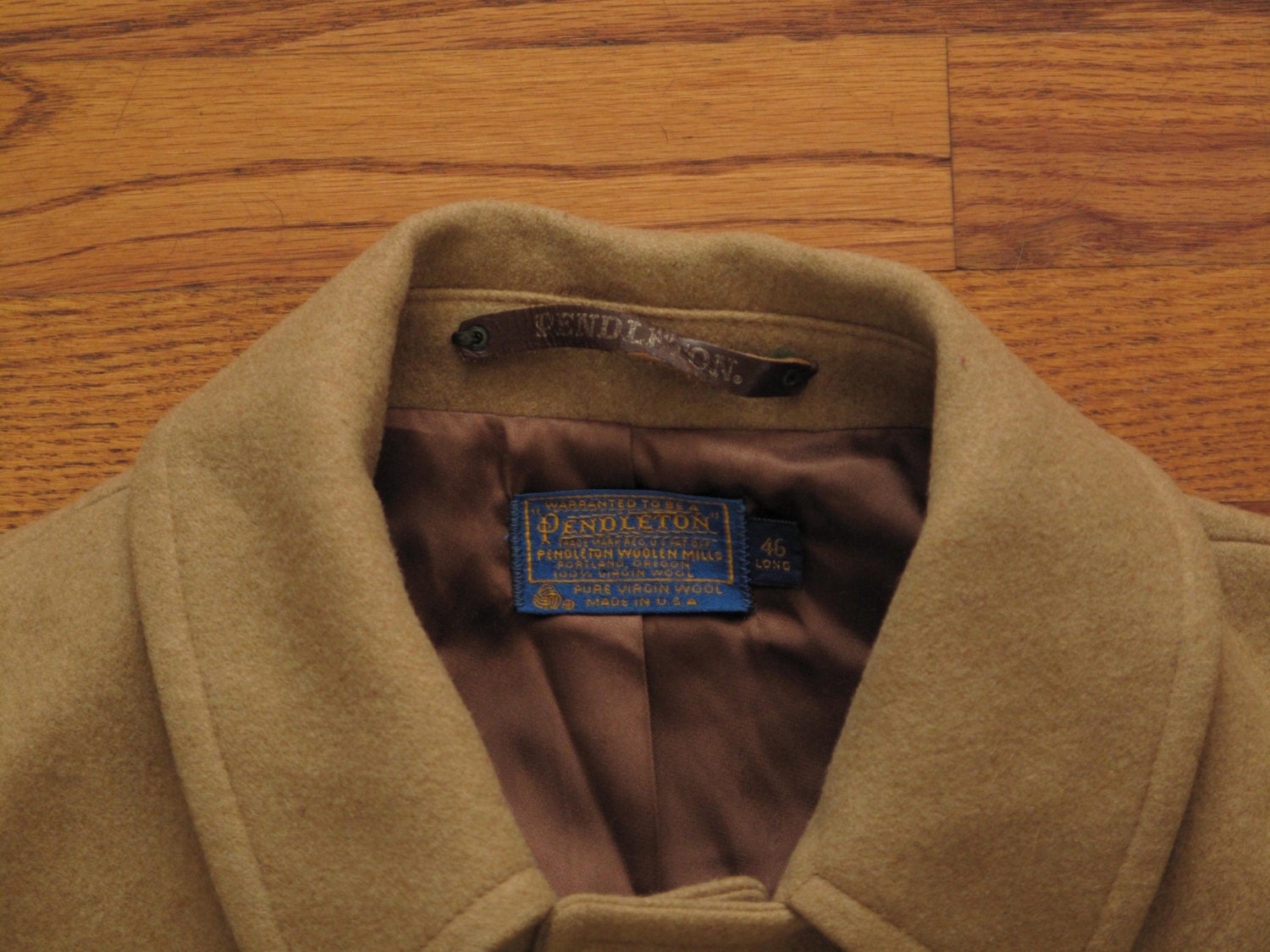 Vintage Pendleton Camel Overcoat - Etsy