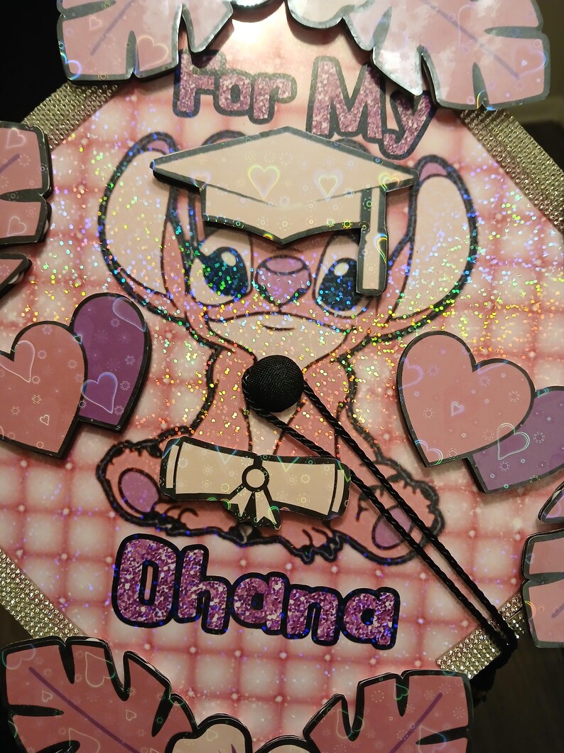 3D Lilo Angel Custom Graduation Cap Topper Lilo and Stitch - Etsy