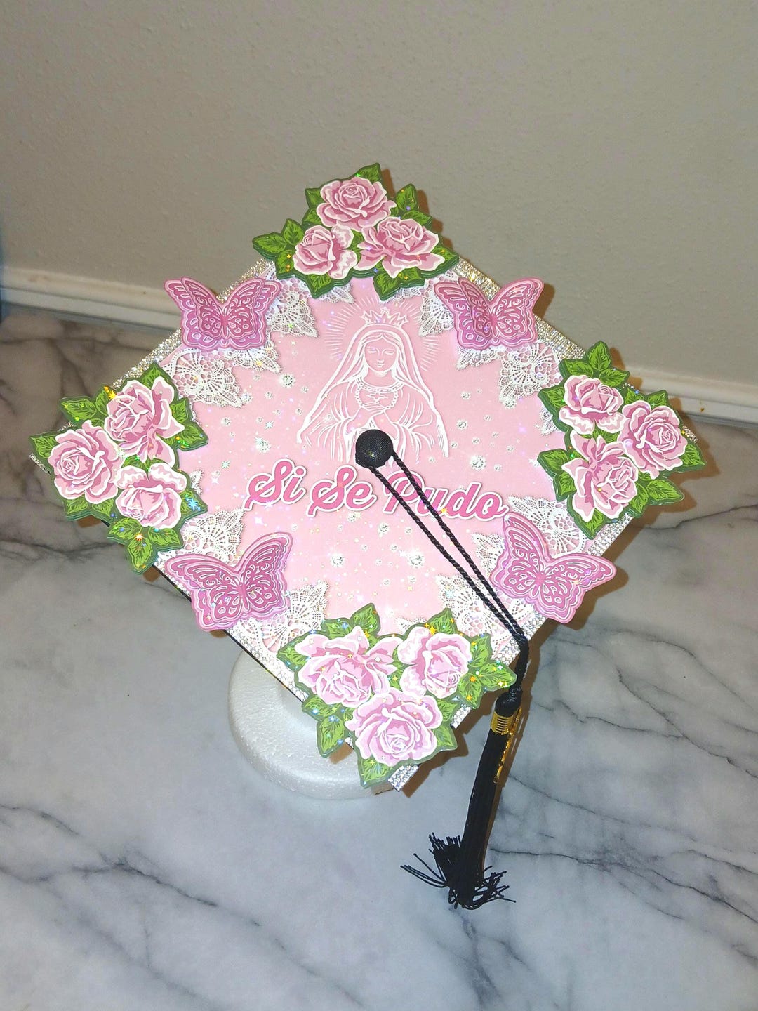 3D Si Se Pudo Any Color Custom Graduation Cap Topper Latin and Spanish ...