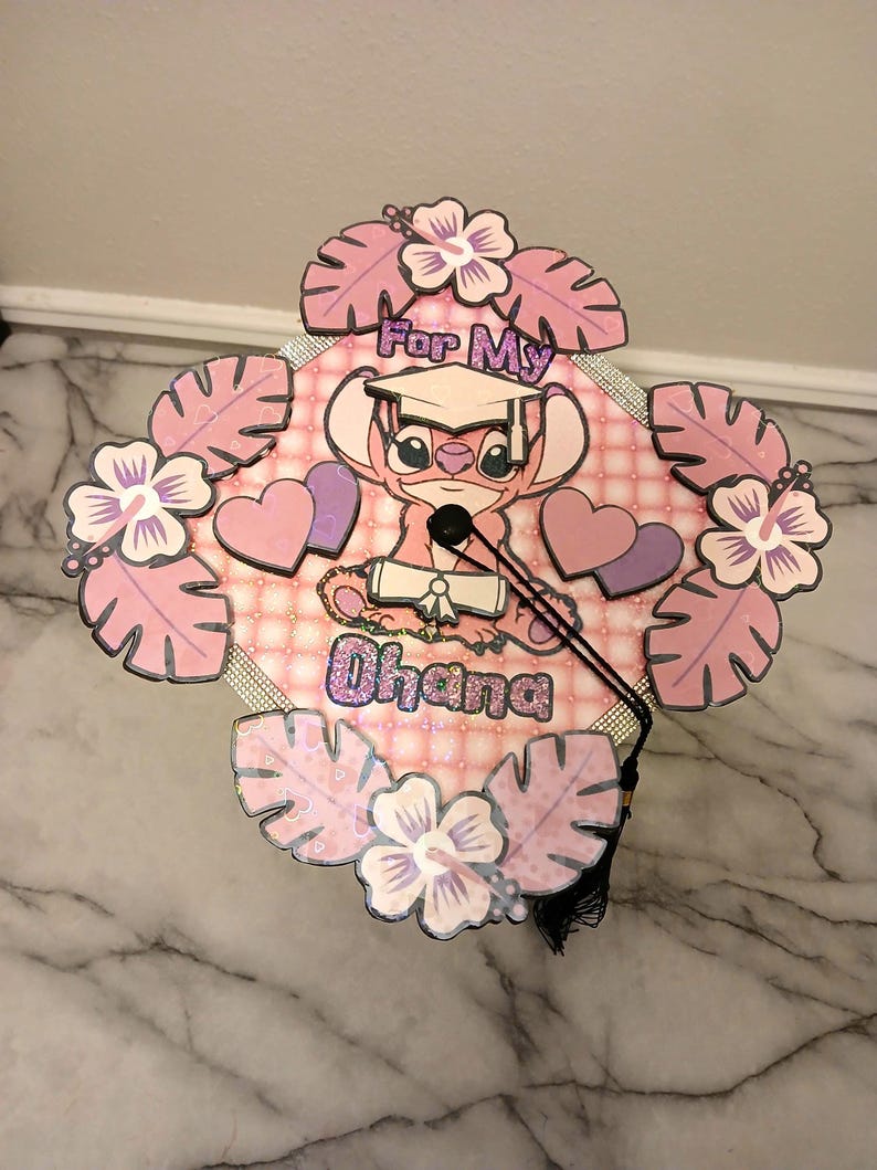 3D Lilo Angel Custom Graduation Cap Topper Lilo and Stitch - Etsy