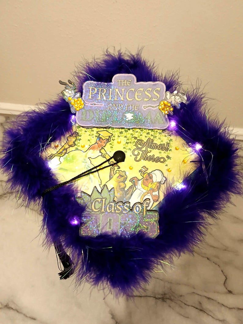 3D Tiana Light up Theme Custom Graduation Cap Topper - Etsy