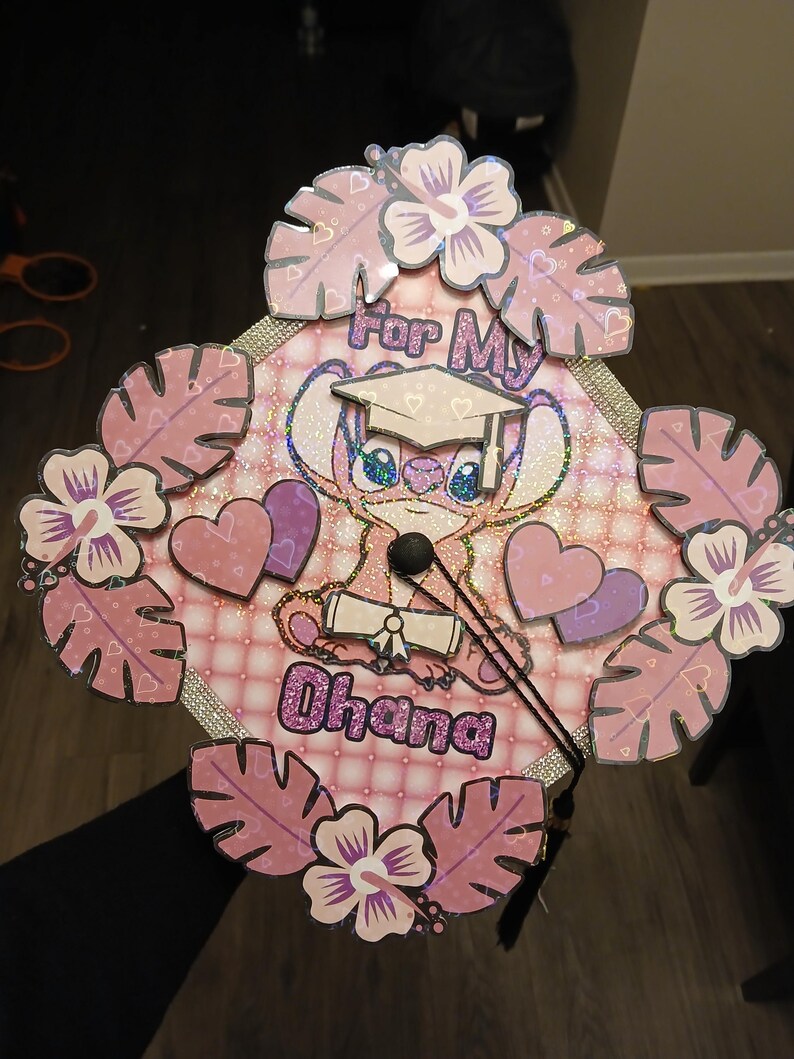 3D Lilo Angel Custom Graduation Cap Topper Lilo and Stitch - Etsy