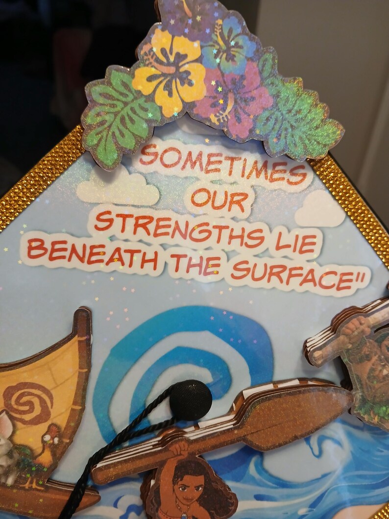 3D Moana Custom Graduation Cap Topper Moana Ocean Princess - Etsy