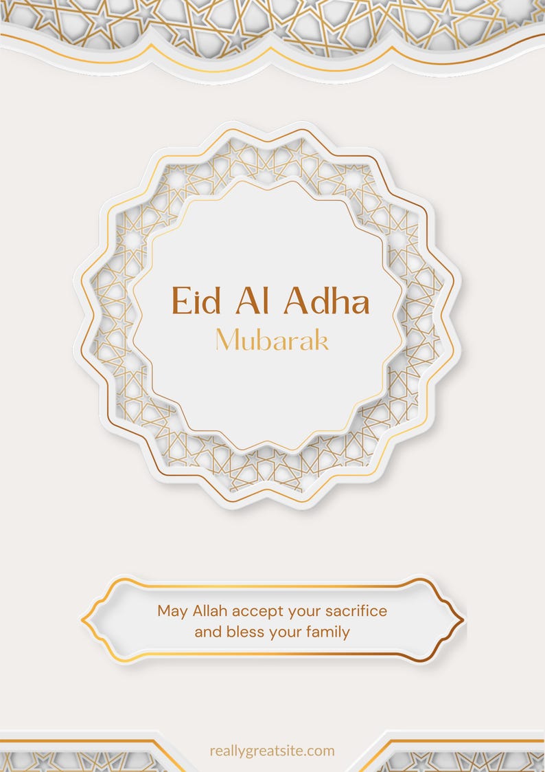 Eid Mubarak Card Printable • Digital Download Islamic Greeting Card ...