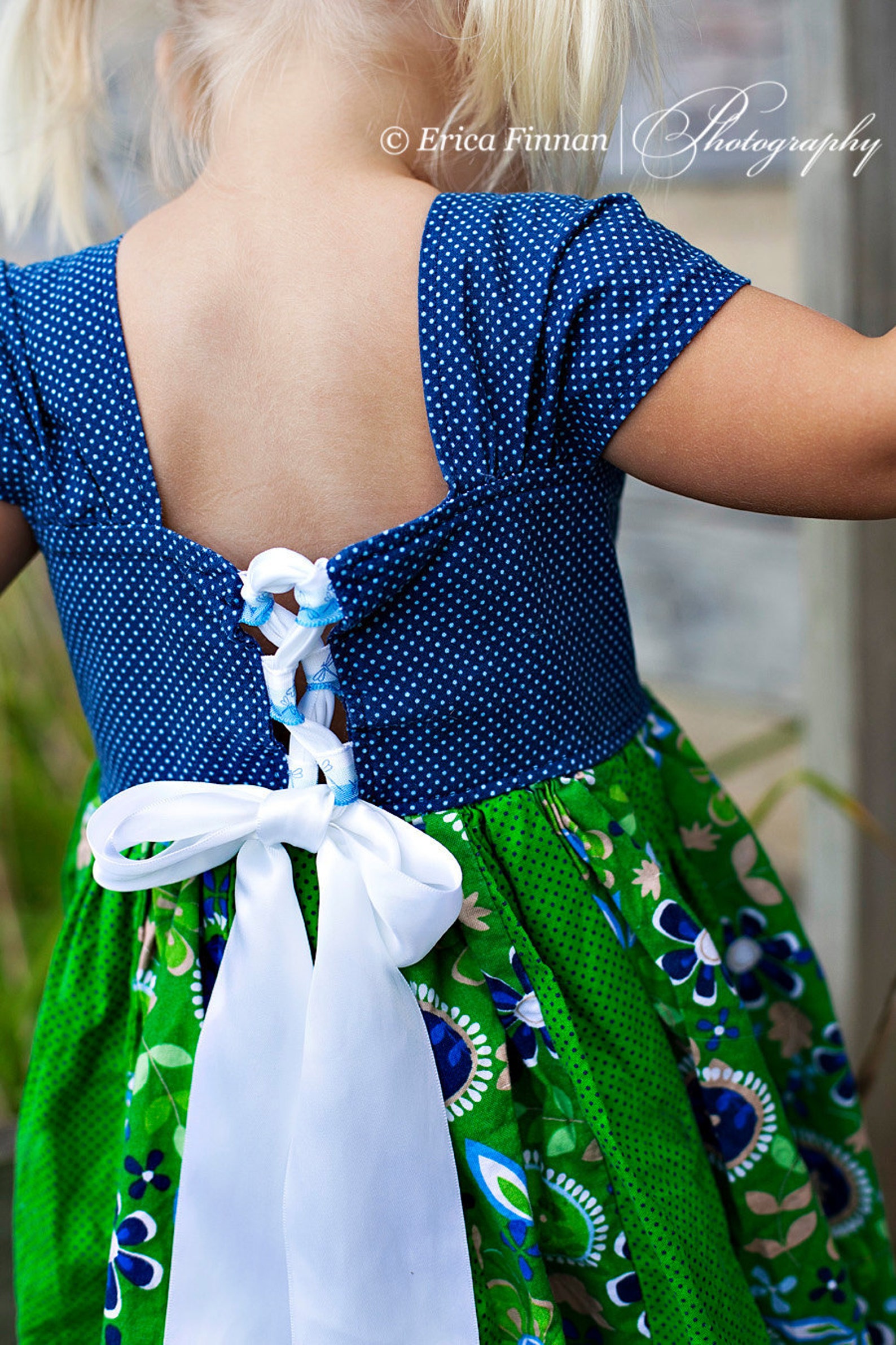 Children's Clothing Sewing Pattern PDF Tutorial Patchwork Milkmaid Lace ...