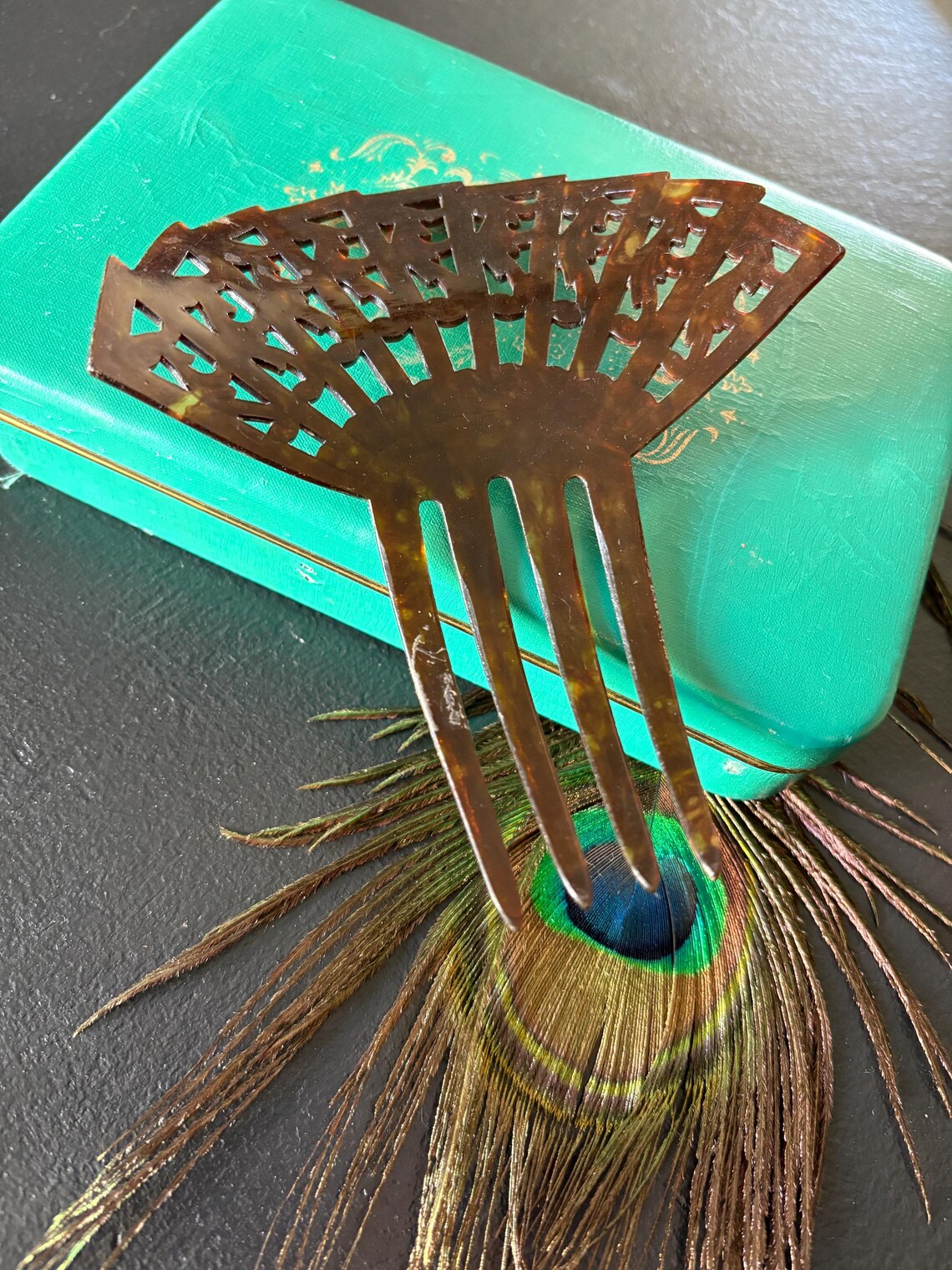 Vintage Bakelite Hair Comb - Etsy