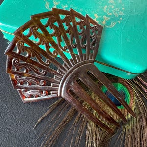 Vintage Bakelite Hair Comb - Etsy