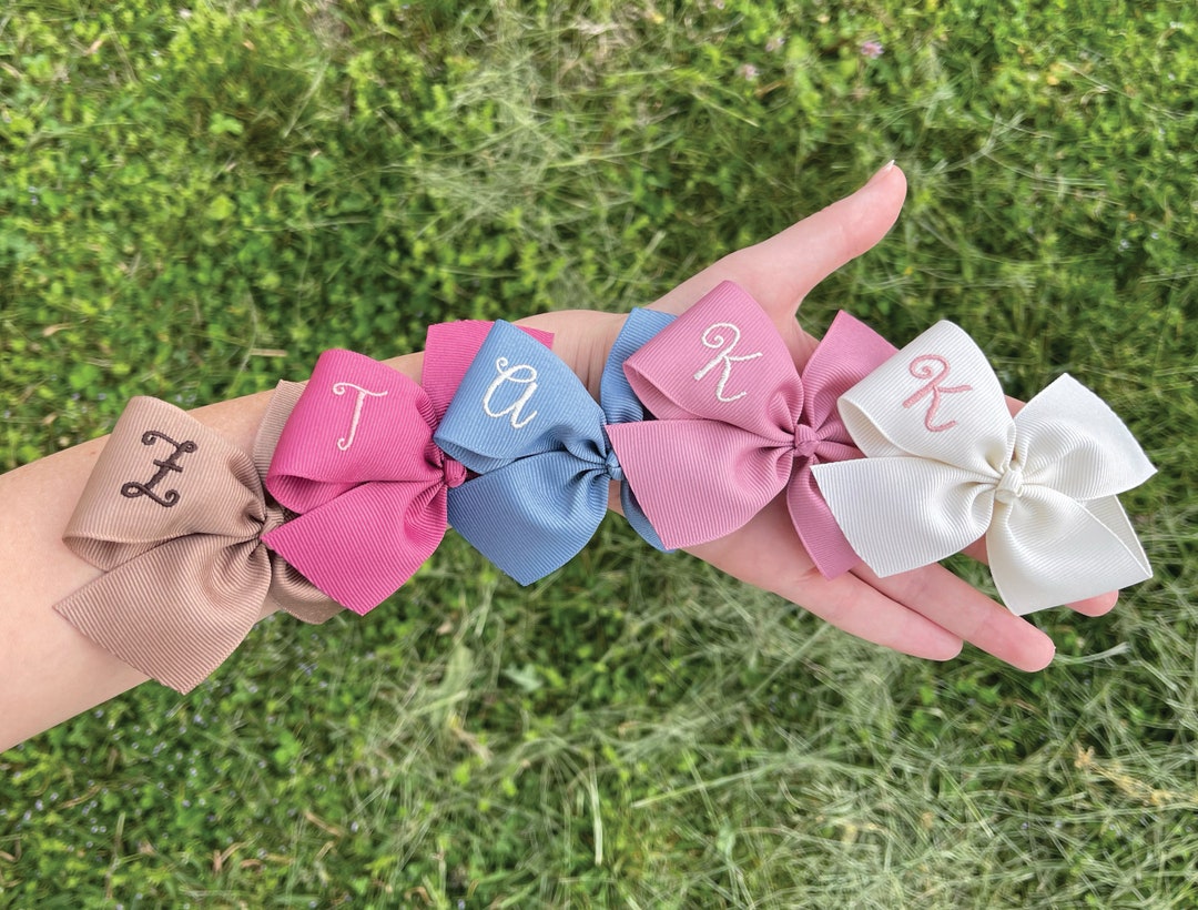 Personalized Monogram Bows - Etsy