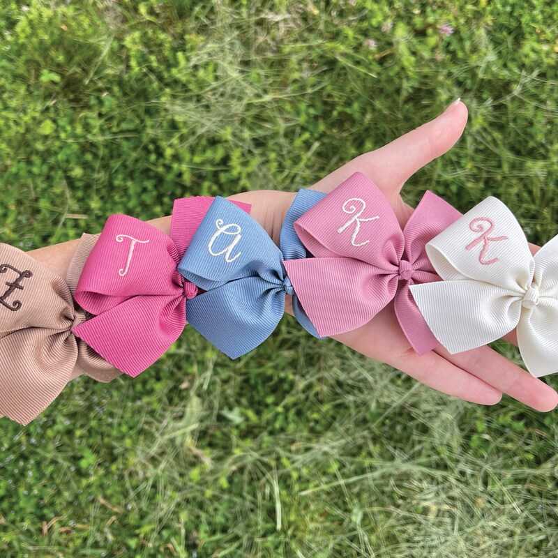 Monogrammed Hair Bow - Etsy