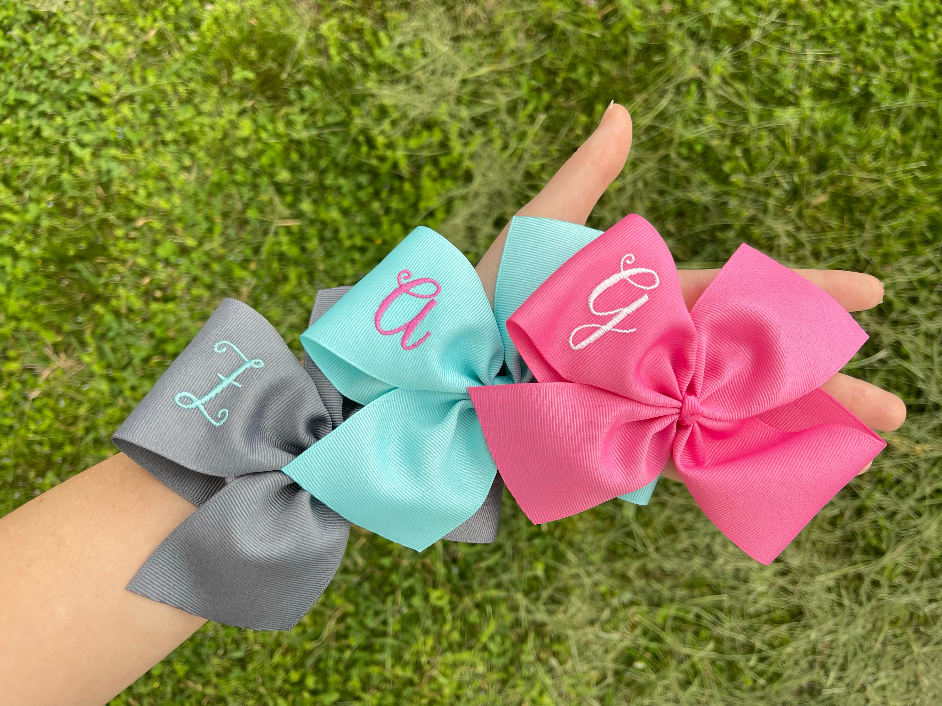 Personalized Monogram Bows - Etsy