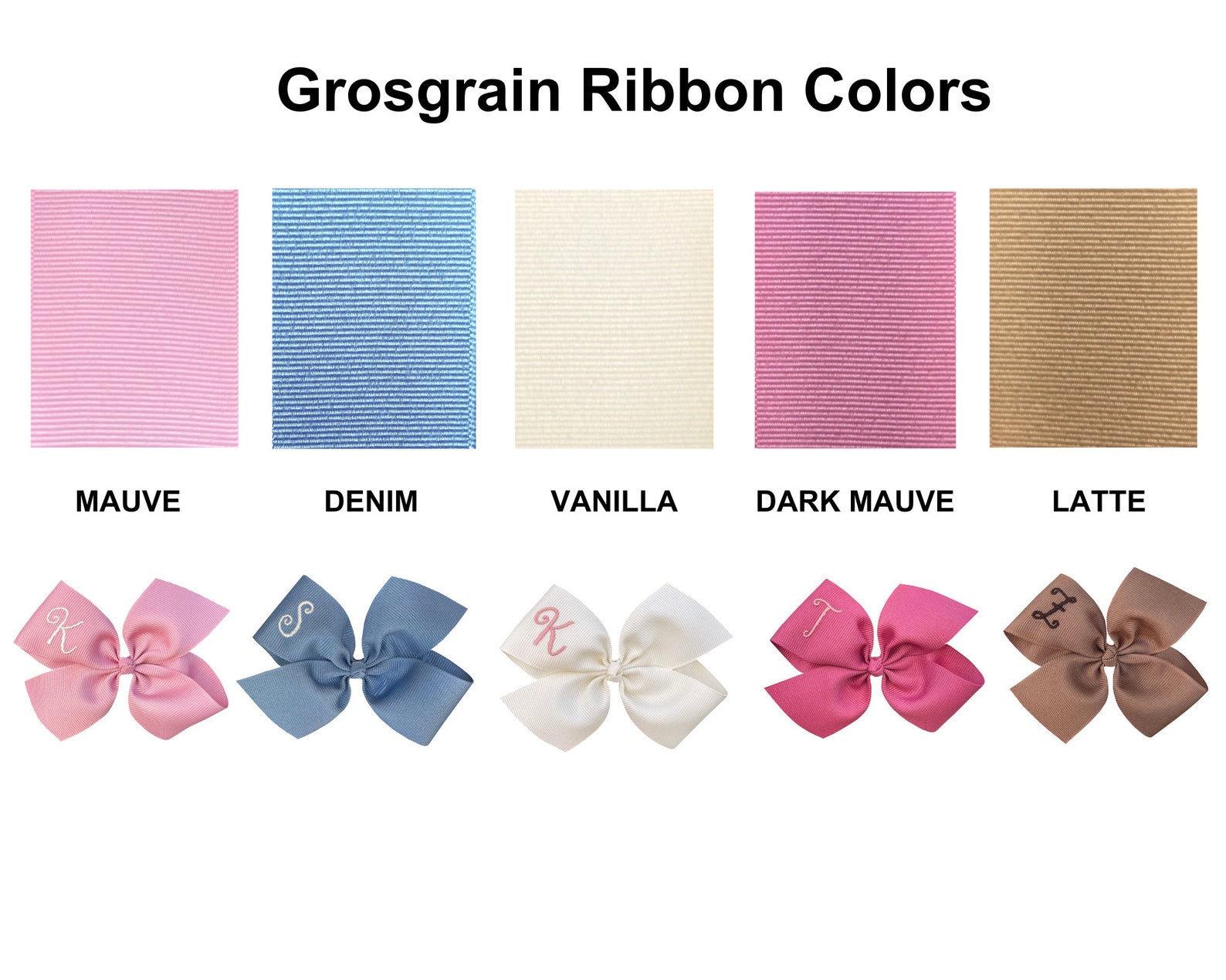 Personalized Monogram Bows - Etsy