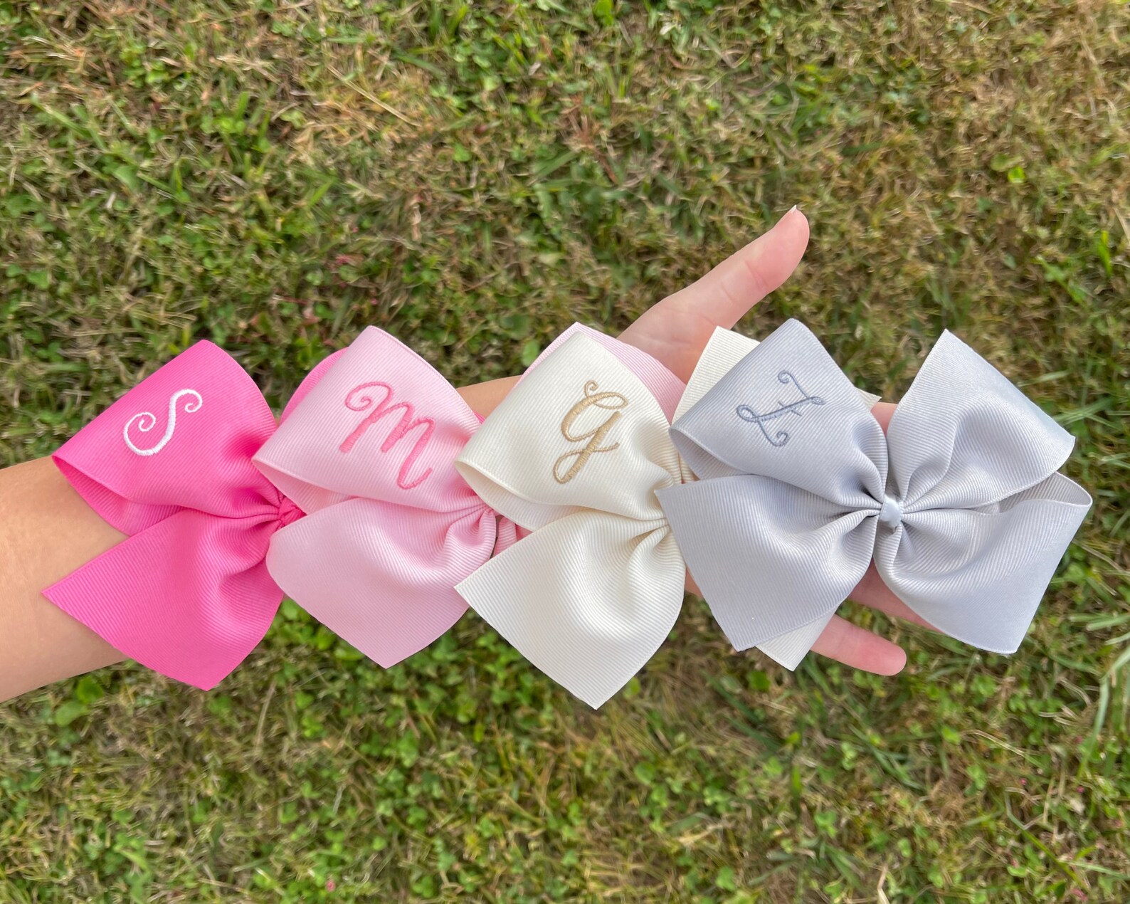 Monogrammed Hair Accessories - Etsy