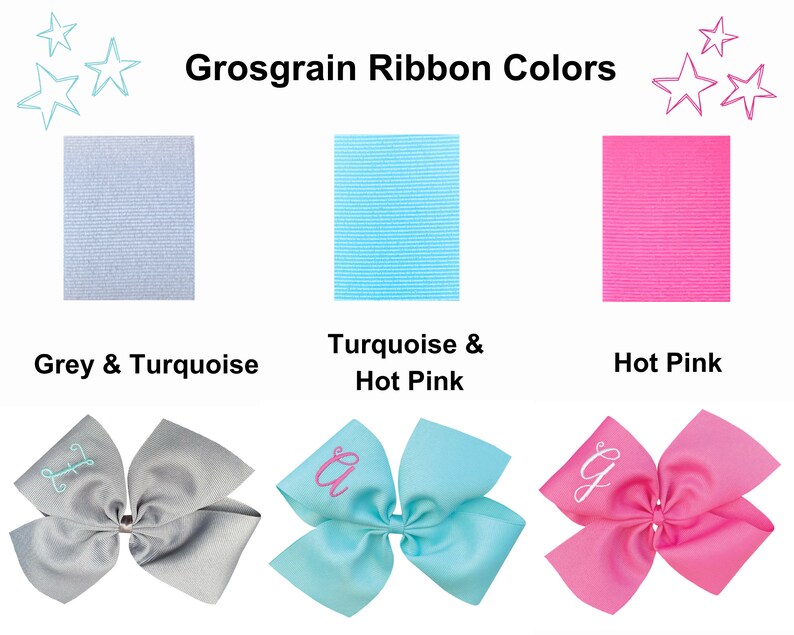 Personalized Monogram Bows - Etsy