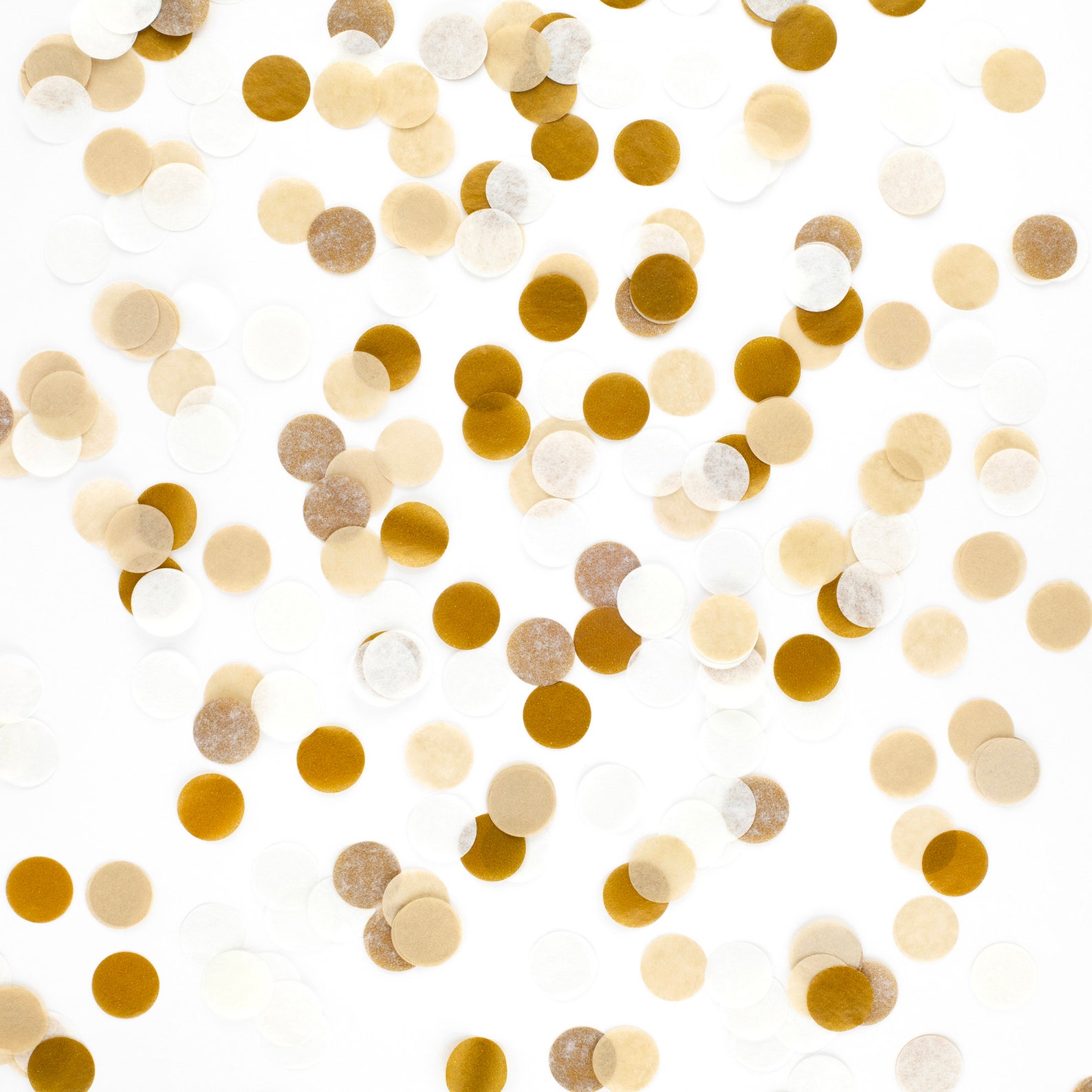 Wedding Confetti - Hand-cut Confetti - Golden : Metallic Gold, Kraft ...
