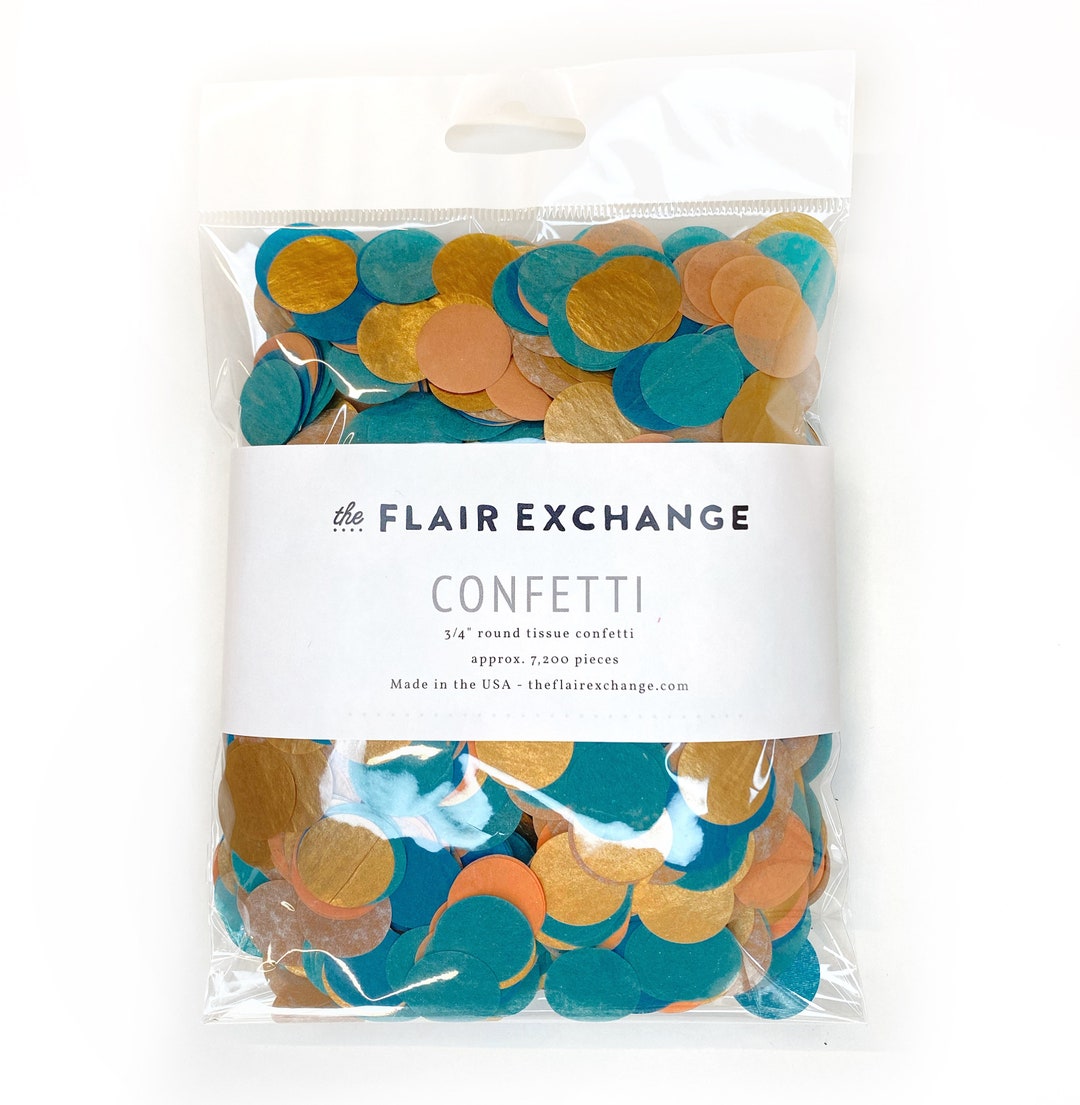 Bulk Pack Confetti - Pueblo: Teal, Colonial Blue, Salmon, Metallic ...