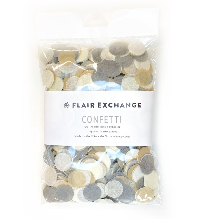 Bulk Pack Confetti - Natural : Gray, White, off White, Kraft, Neutral ...