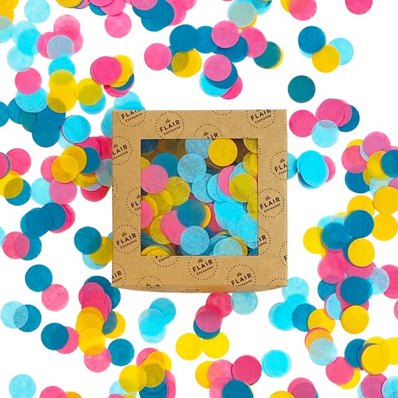 Eco Confetti - Cabana: Golden, Colonial Blue, Azalea, Oxford - Circle ...