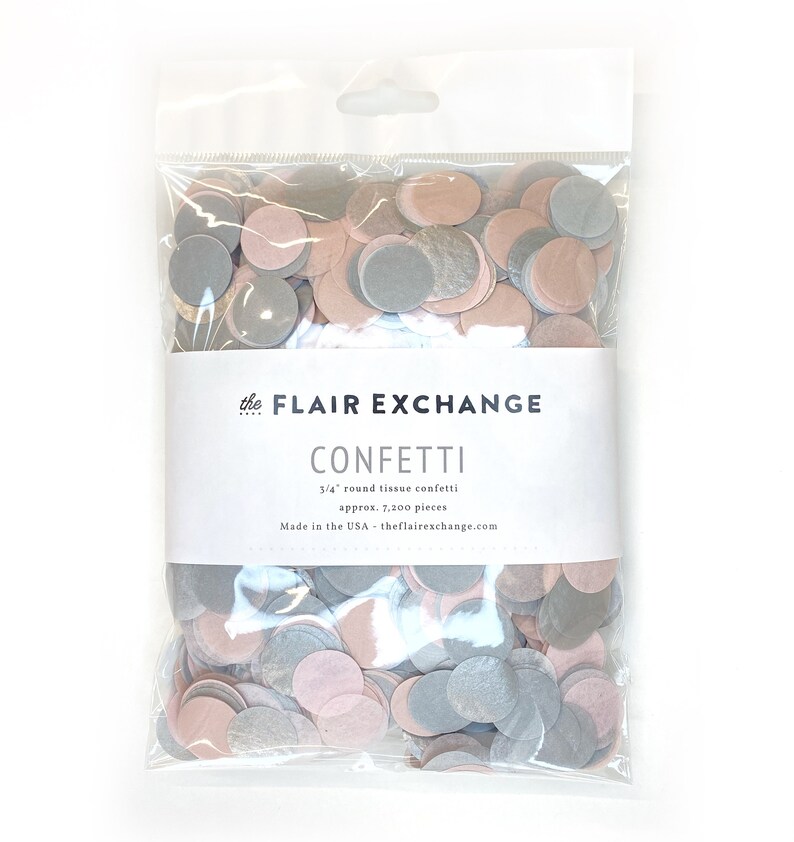 Bulk Pack Confetti - Pink Quartz: Blush Pink, Sand, Metallic Silver ...