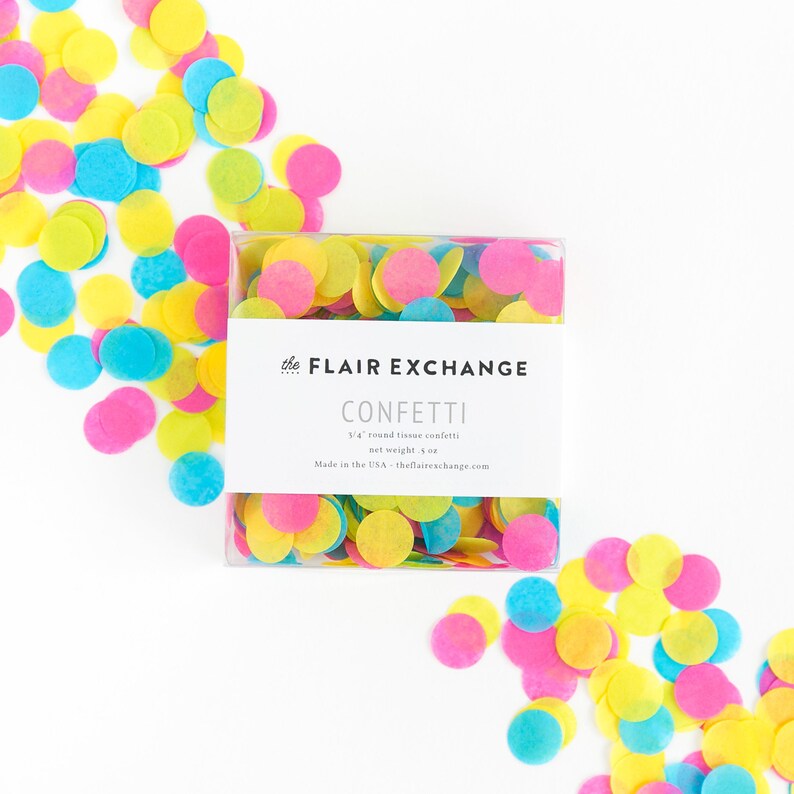 Hand-cut Confetti Neon : Hot Pink Yellow Lime Green - Etsy
