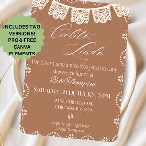 Cielito Lindo Invitation, Baby Shower Invite in Spanish, En Español ...