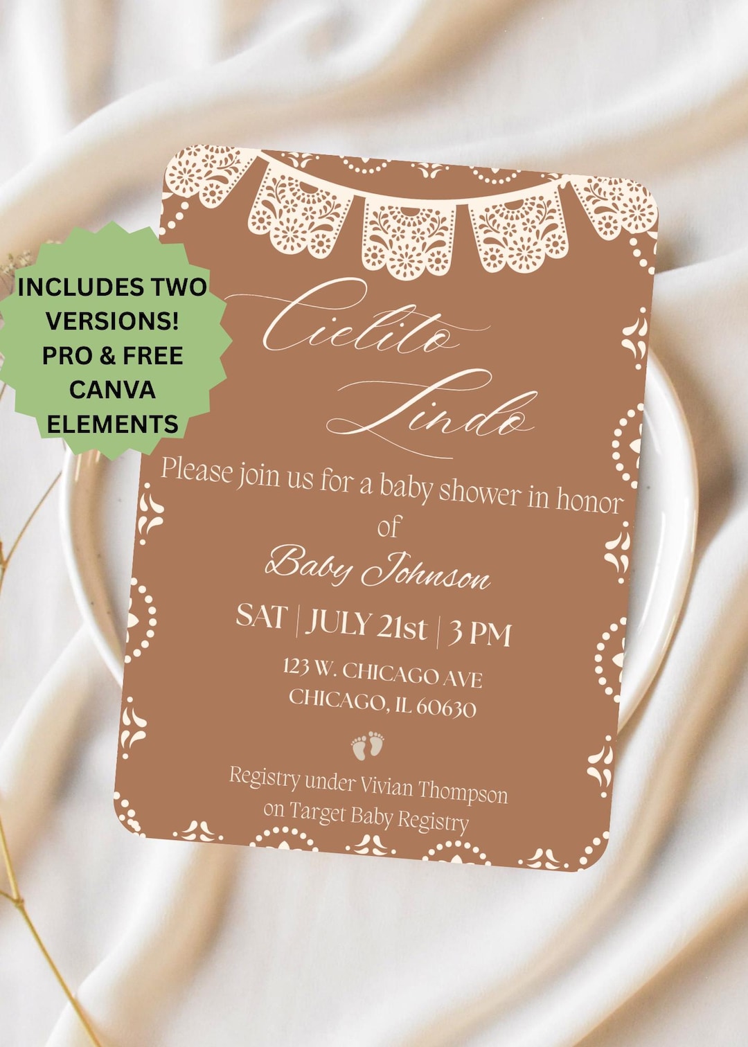 Cielito Lindo Invitation, Baby Shower Gender Reveal Cielito Lindo Theme ...