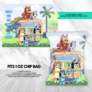 Editable Bluey Digital Chip Bag Bundle - Etsy