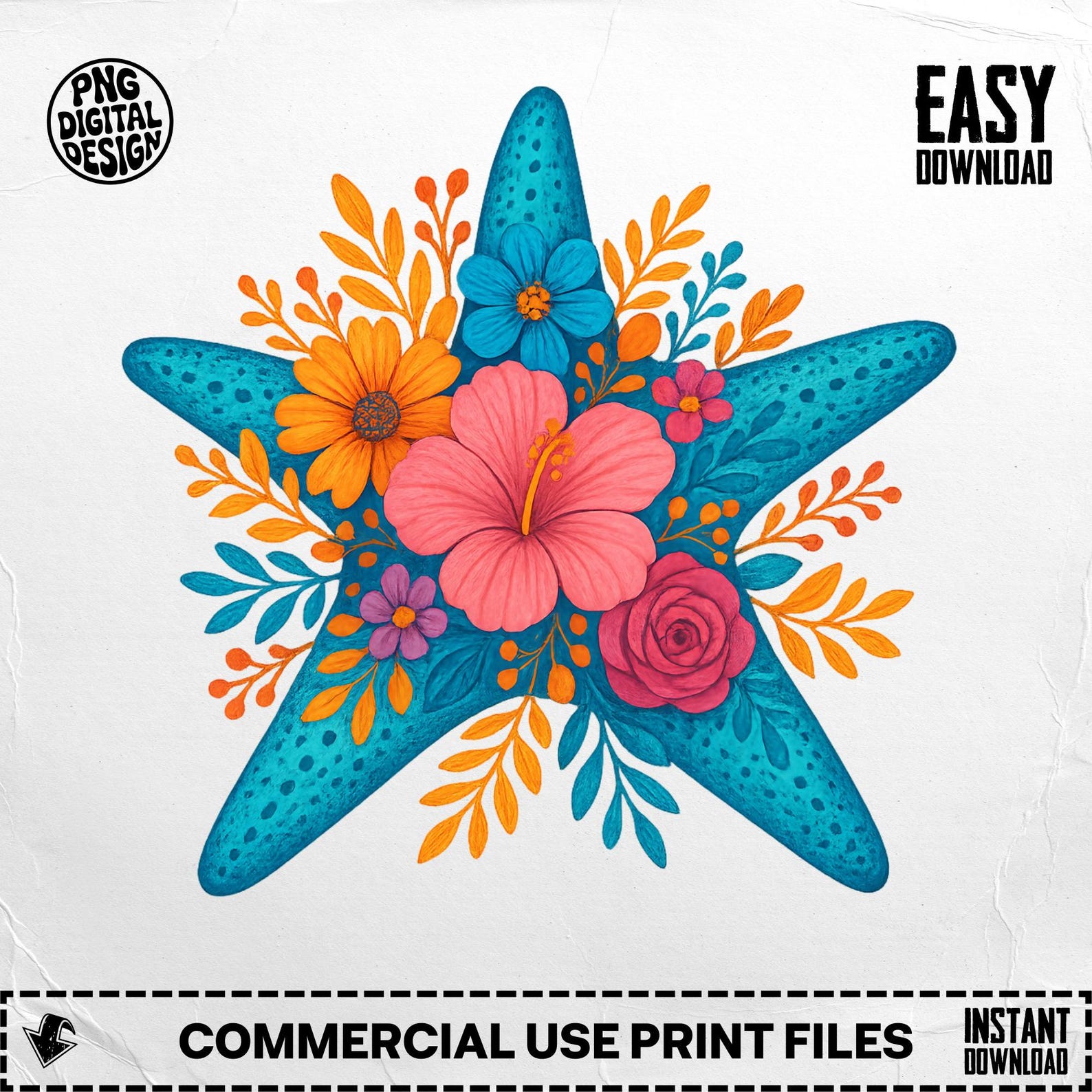 Estrella de mar floral PNG, Clipart de estrella de mar, Playa PNG, Estrella PNG, Estrella floral ...